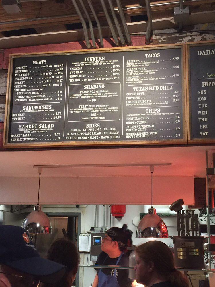 Menu at The Pit Room BBQ, Houston