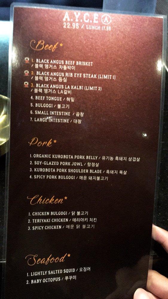 Menu at Master Kim’s Korean BBQ, Las Vegas, S Durango Dr #100
