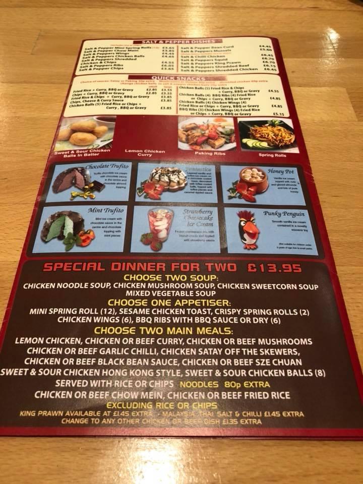 Menu at Aqua restaurant, Airdrie