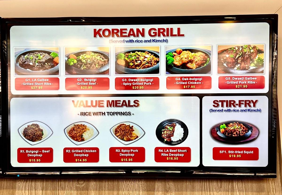 Menu at K Restaurant, Peabody