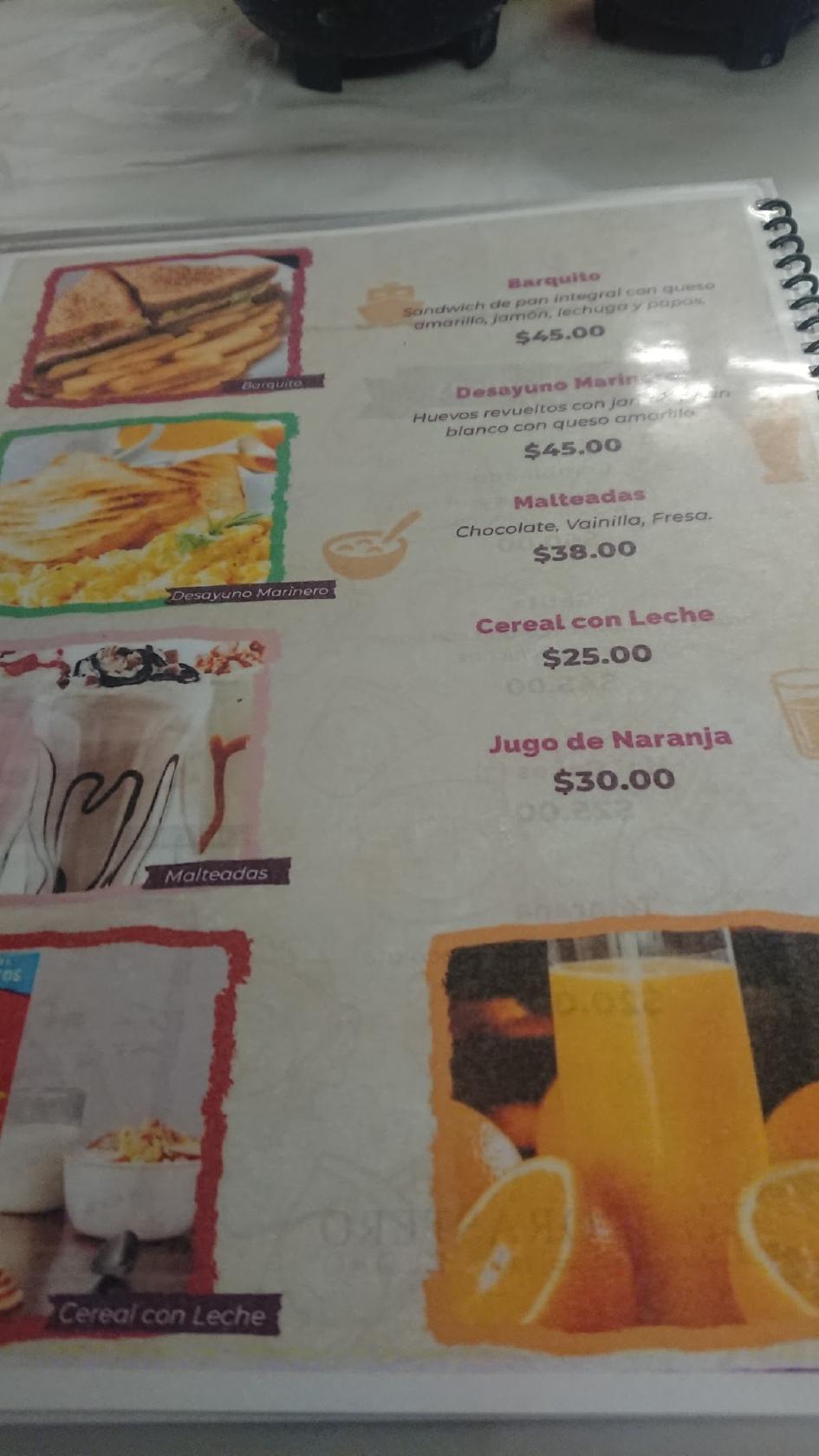Carta del restaurante "El Forastero" Don Pedro, San Pablo del las Salinas
