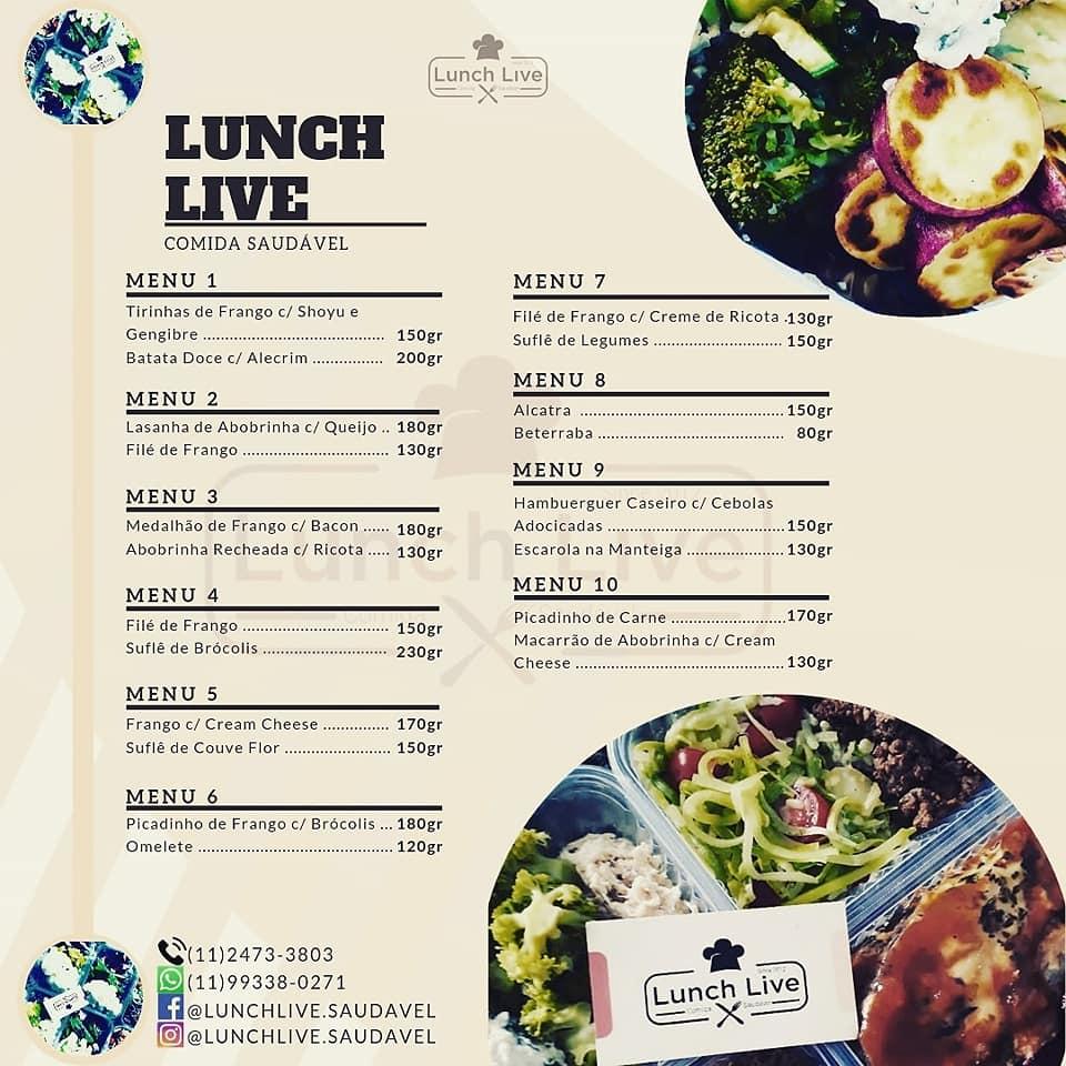 Menu at Lunch Live restaurant, Bragança Paulista, Rua voluntário ...