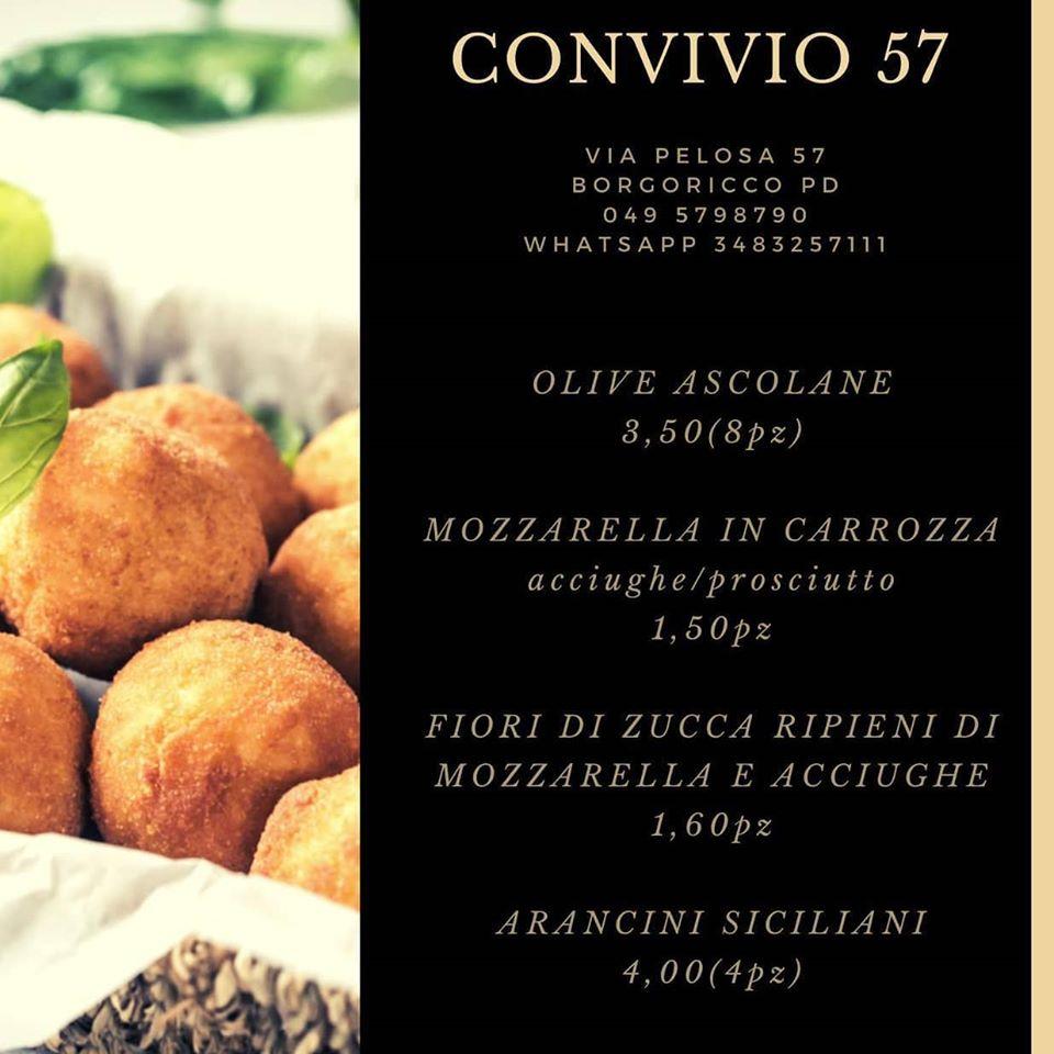 Menu da Ristorante Pizzeria Convivio 57, Borgoricco