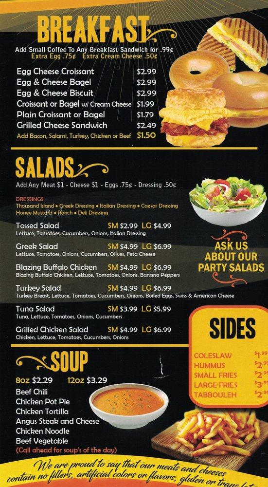 Menu at Delite Café & Deli pub & bar, Hamtramck, Caniff St