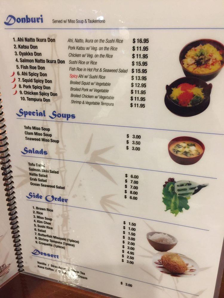 Menu at Kikuya Restaurant, Honolulu, 1315 N King St