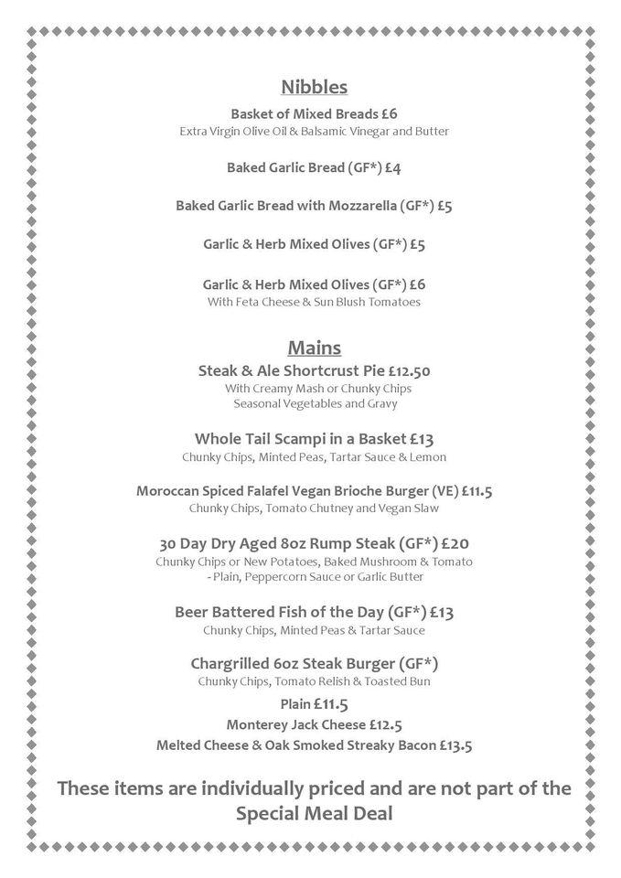 Menu at The Norton Dog pub & bar, Norton