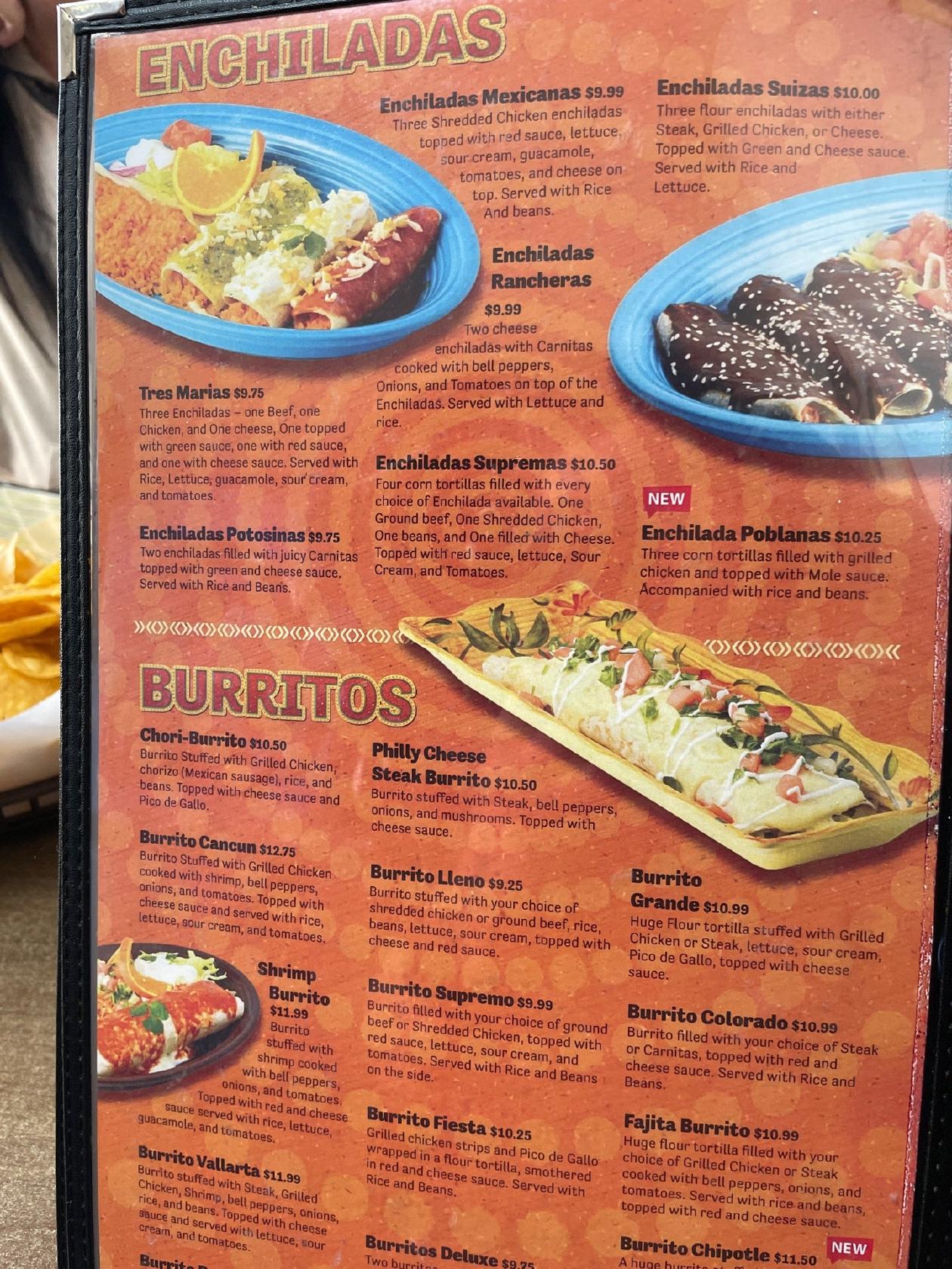 Menu at Fiesta Brava restaurant, Fergus Falls