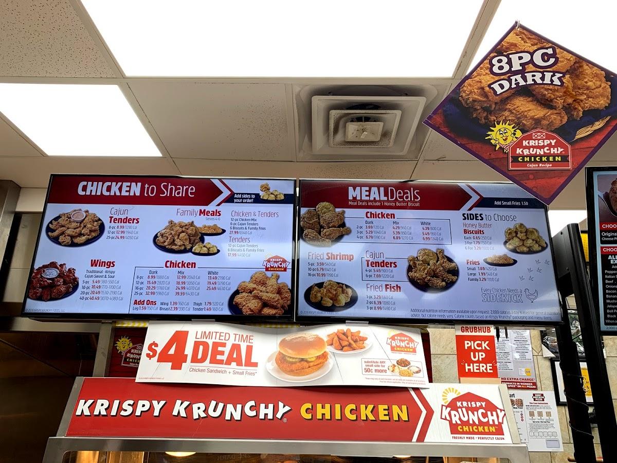 Menu at Krispy Krunchy Chicken restaurant, Kansas City, 7705 Parallel Pkwy