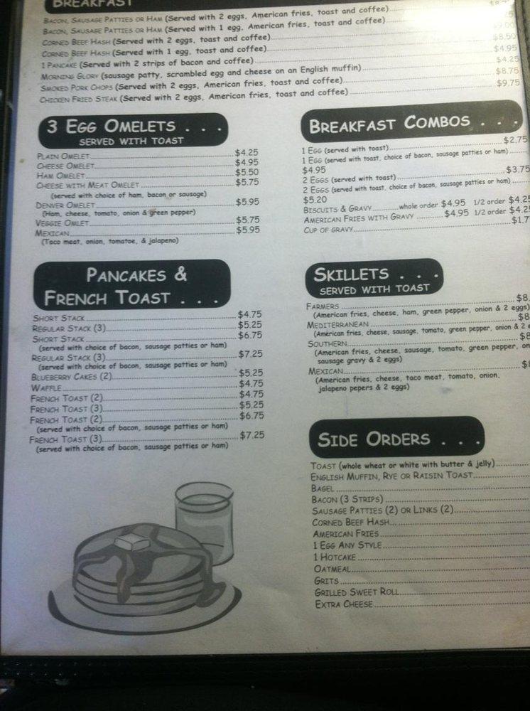 Menu at Grandview Restaurant, Galesburg