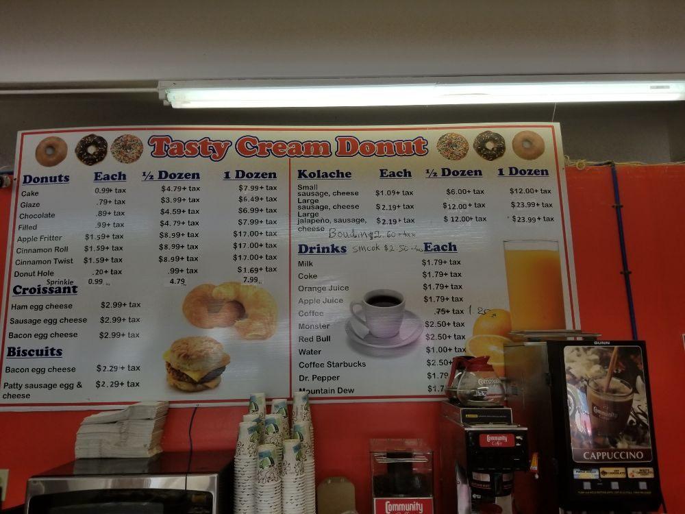 Menu at Tasty Cream Donut pub & bar, New Roads