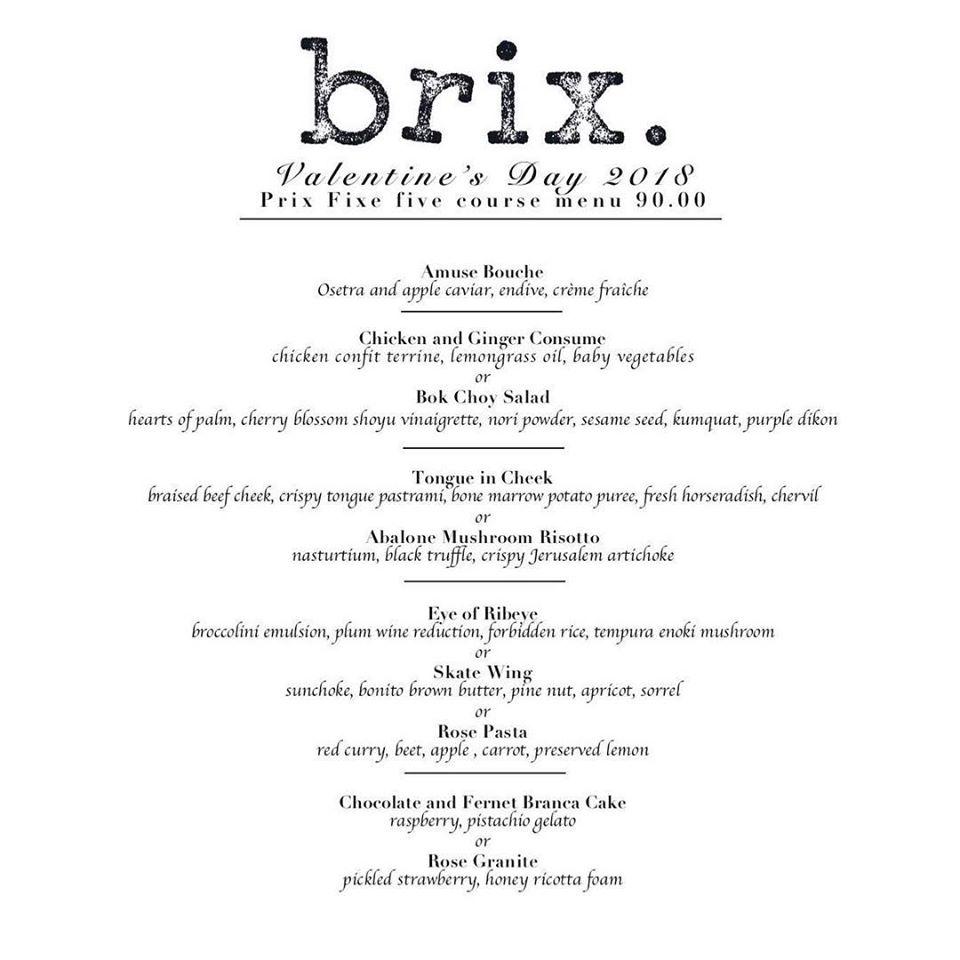 Menu at Brix pub & bar, Flagstaff