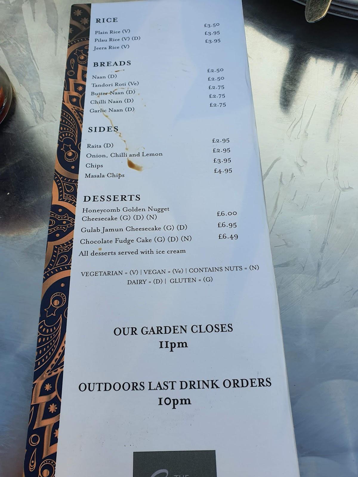 Menu at The Seven pub & bar, Harrow