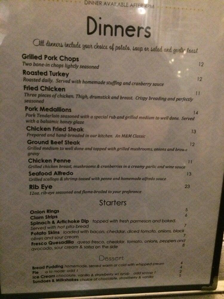 Menu at M & M Restaurant & Lounge, Gresham