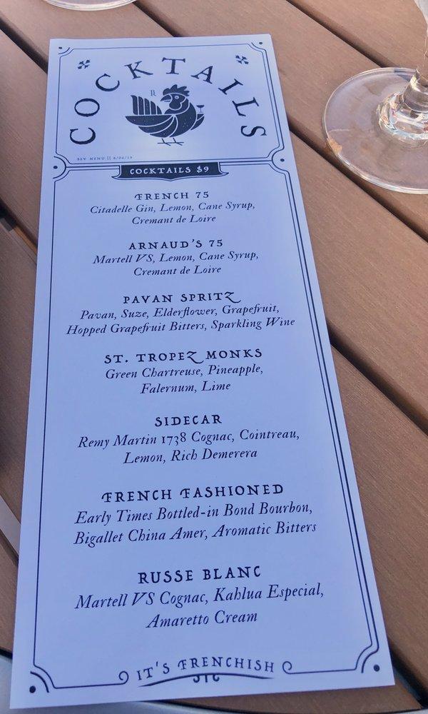 Menu at Black Rooster restaurant, West Columbia