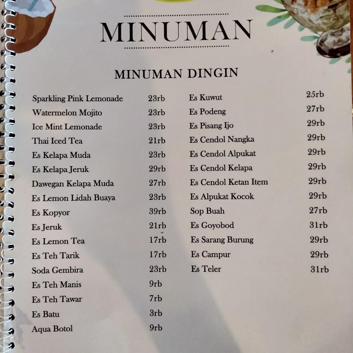 Menu at Gurih 7 Bogor Indonesia restaurant, Bogor, Jl. Pajajaran No.102