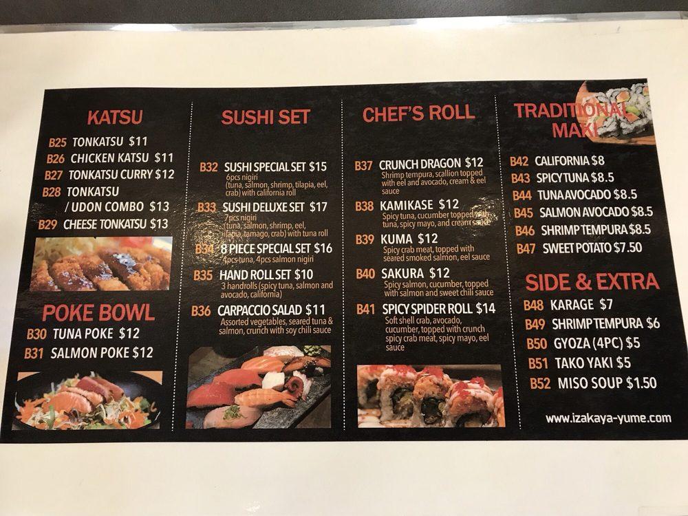 Menu at H Mart restaurant, Chicago