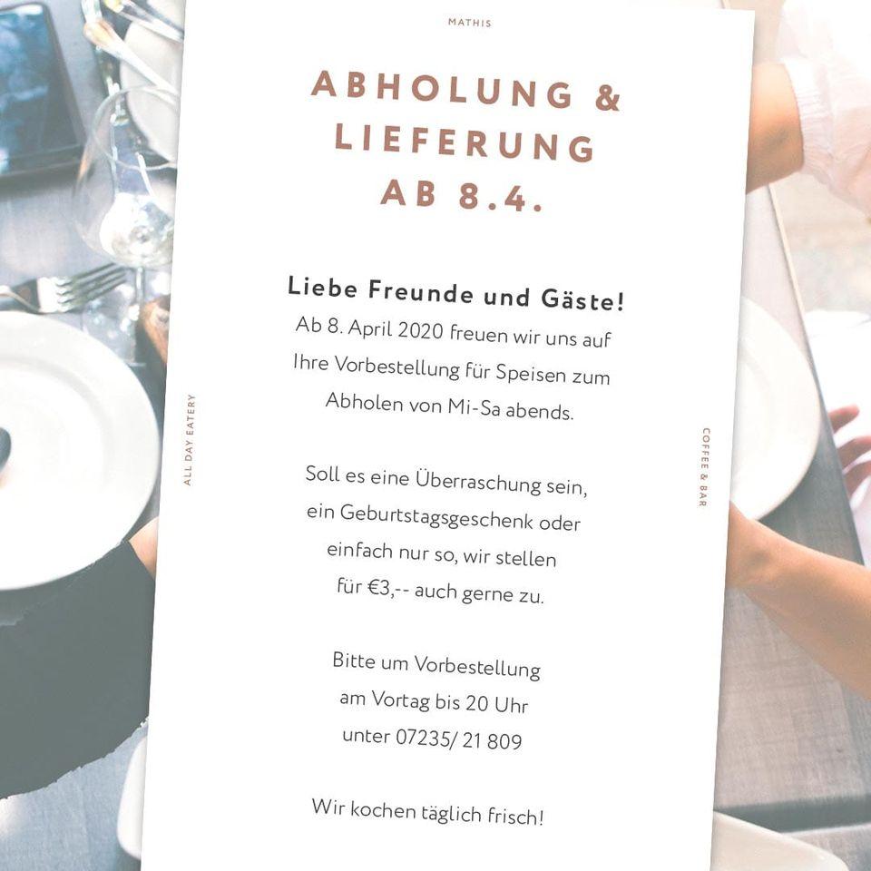 Speisekarte von MATHIS Eatery, Coffee & Bar, Gallneukirchen