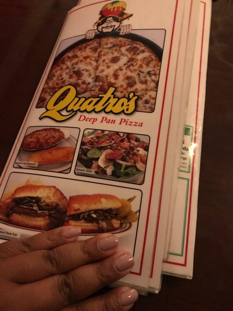Menu at Quatro's Deep Pan Pizza pizzeria, Carbondale