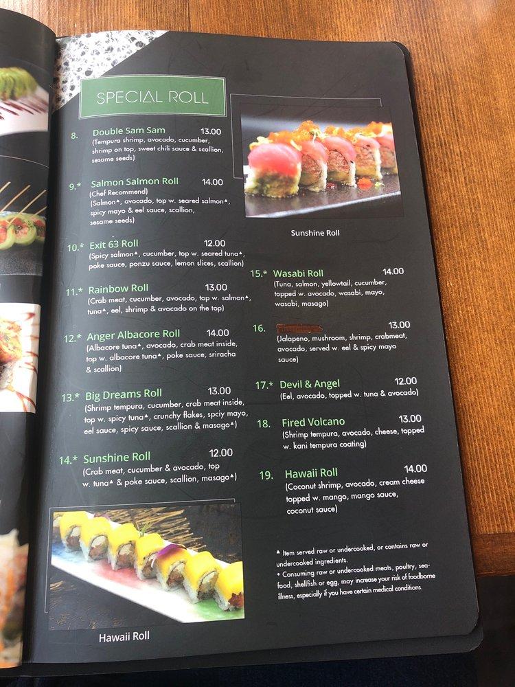 Menu at Kobe Sushi + Bar, Hood River