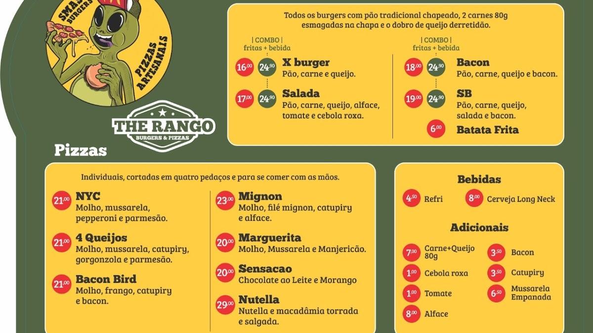 Menu at The Rango Burgers & Pizzas - Barra Bonita, Barra Bonita
