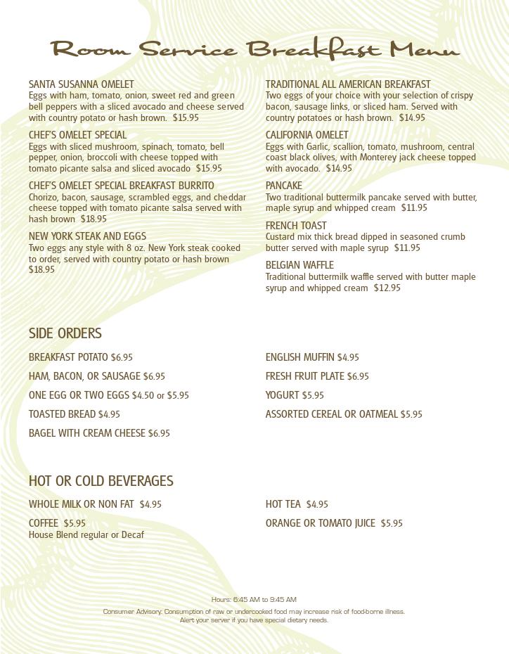 Menu at Caprese Restaurant Chatsworth, Los Angeles