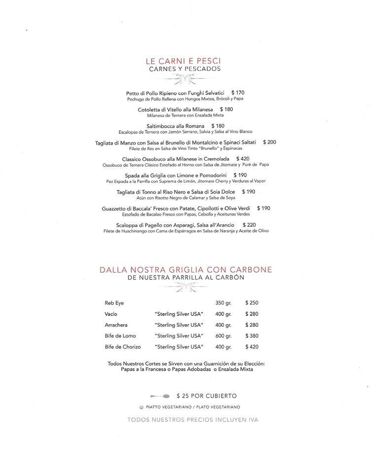 Menu at Piazza Navona Ristorante restaurant, Mexico City, Juan Vázquez ...