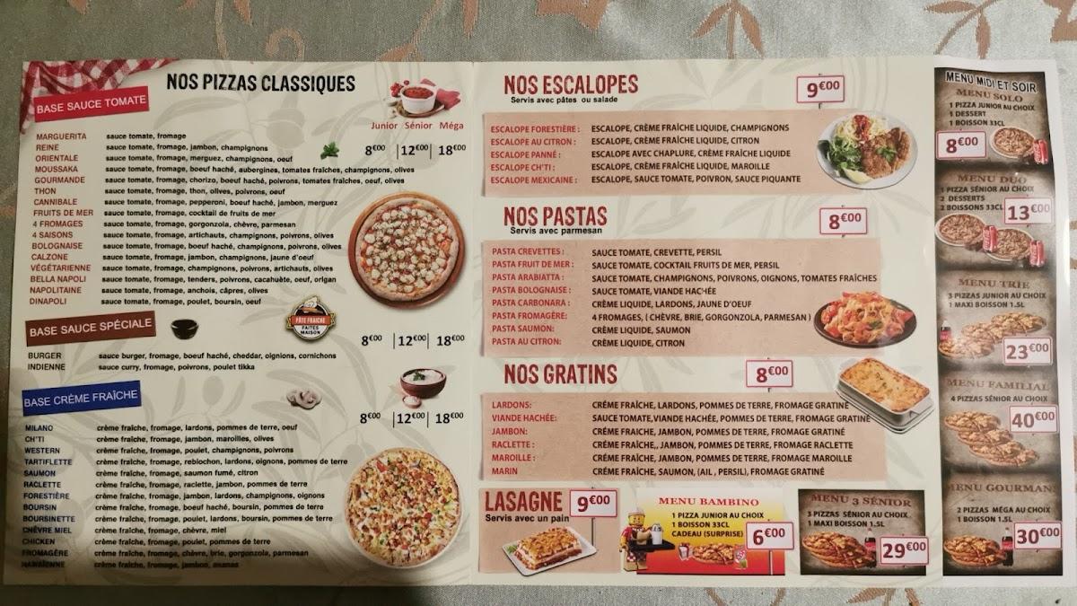Menu at Pizza Maestro restaurant, Doingt