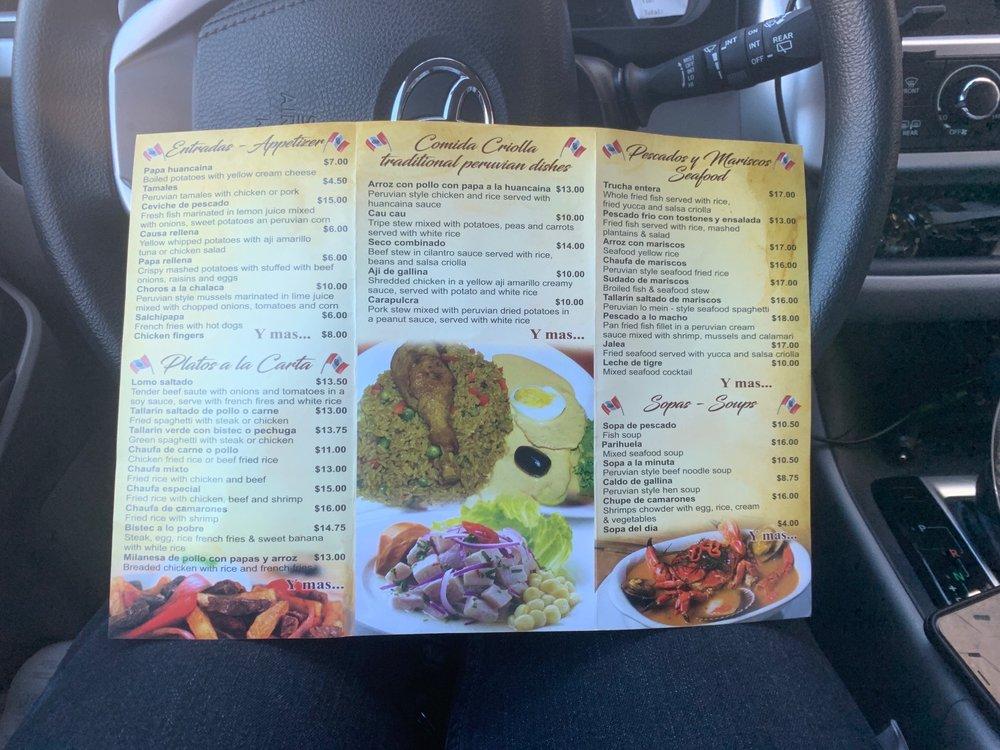 Menu at Pollos Don Juan restaurant, Harrison