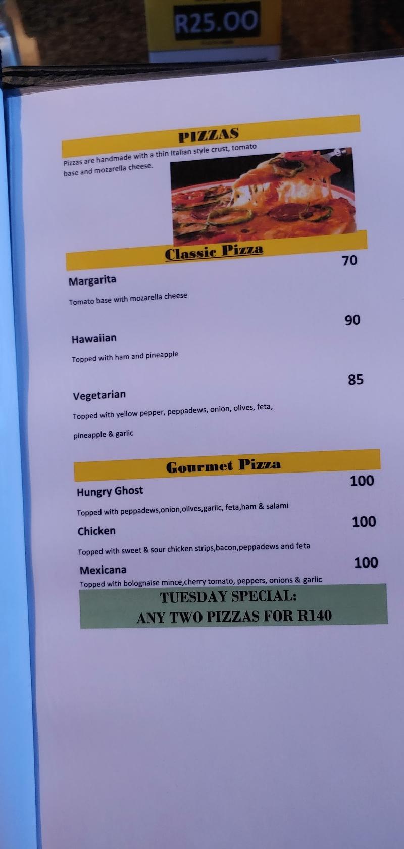 Menu at The Hungry Ghost Restaurant Uniondale, Uniondale