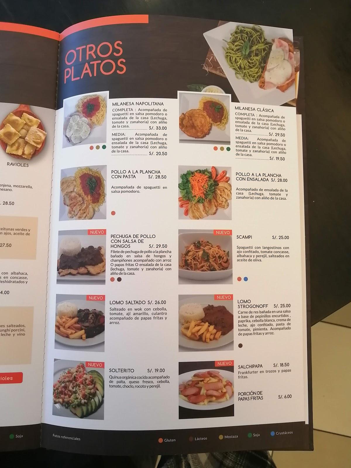 Carta del restaurante Delicass, San Isidro, Av. las Begonias 459