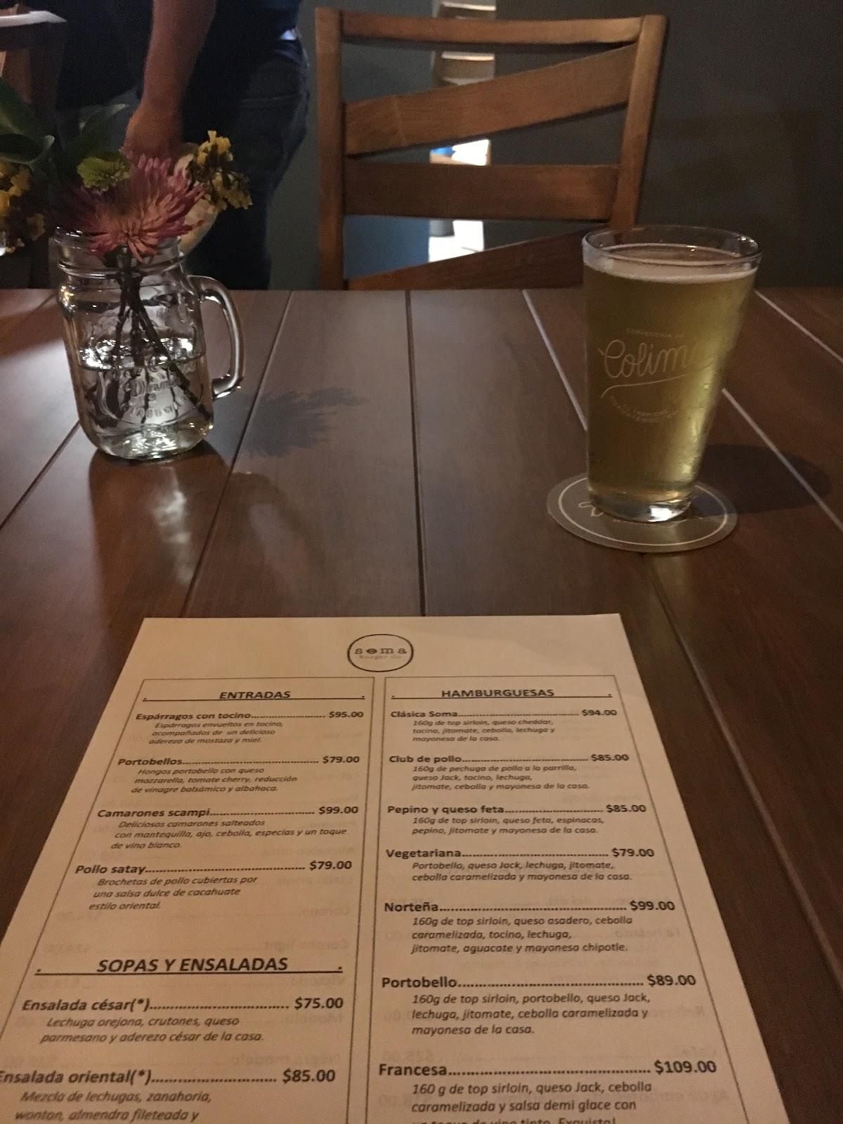 Carta del restaurante SOMA Burger Co., Colima