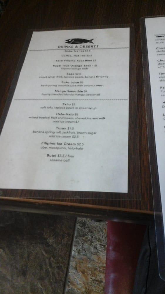 Menu at Sari-Sari Filipino Restaurant, Market, & Bakery, San Antonio