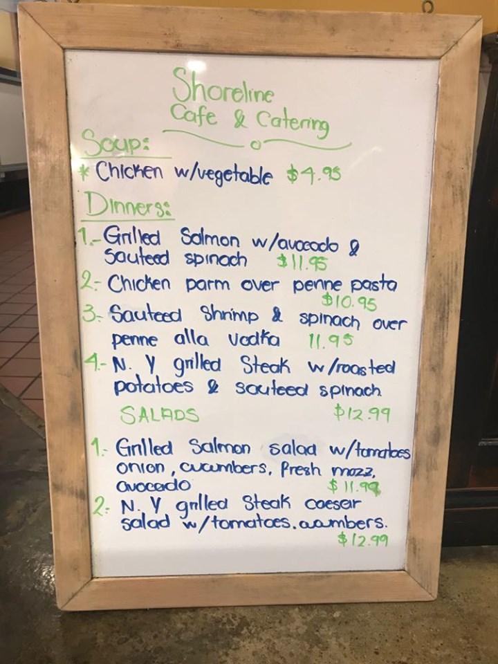 Menu at Shoreline Cafe & Catering, Branford