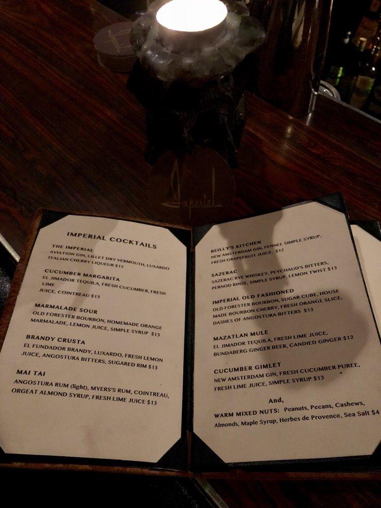 Menu at The Imperial pub & bar, Goleta