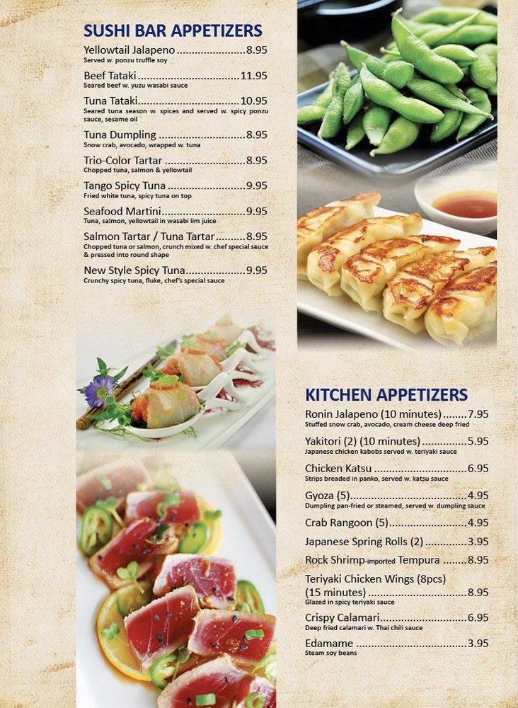 Menu at Ronin Steak & Sushi House restaurant, Ruston