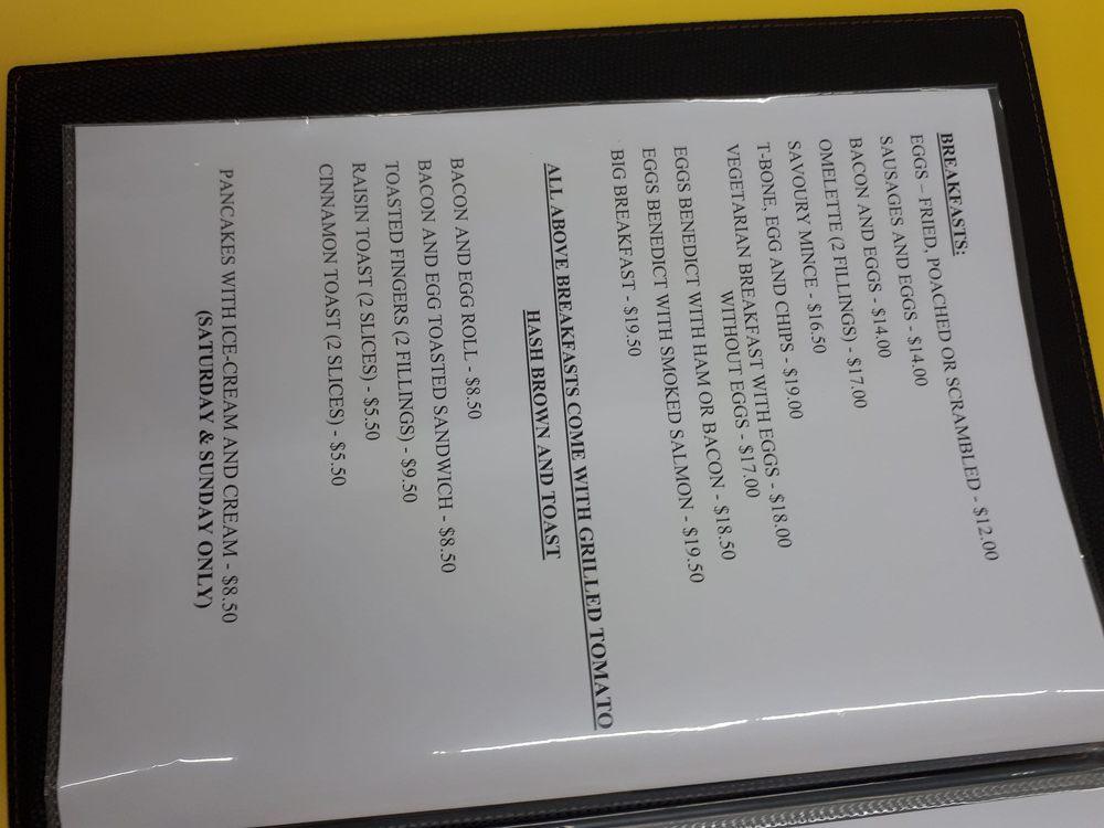 Menu at The Austral Cafe And Bakery, Murwillumbah