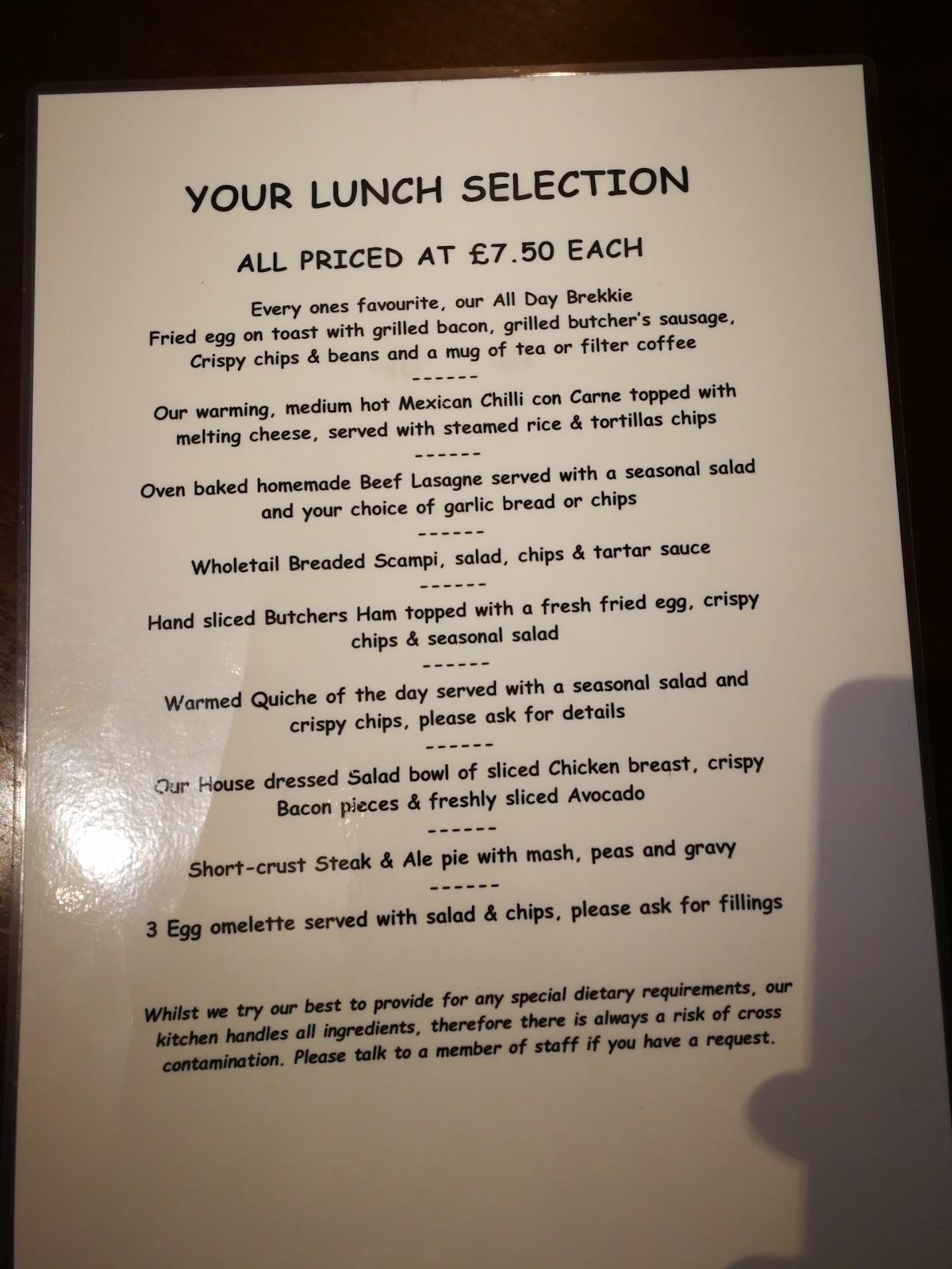 Menu at Mike's Kitchen cafe, Portsmouth