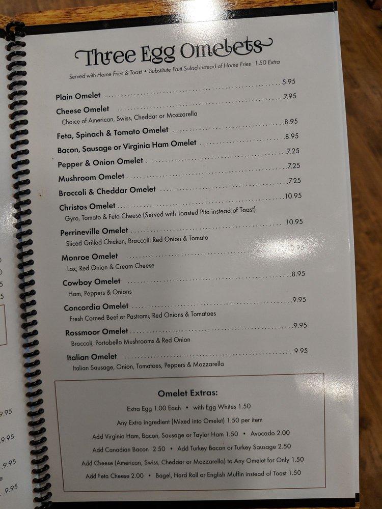 Menu at Christos Kitchen restaurant, Monroe Township