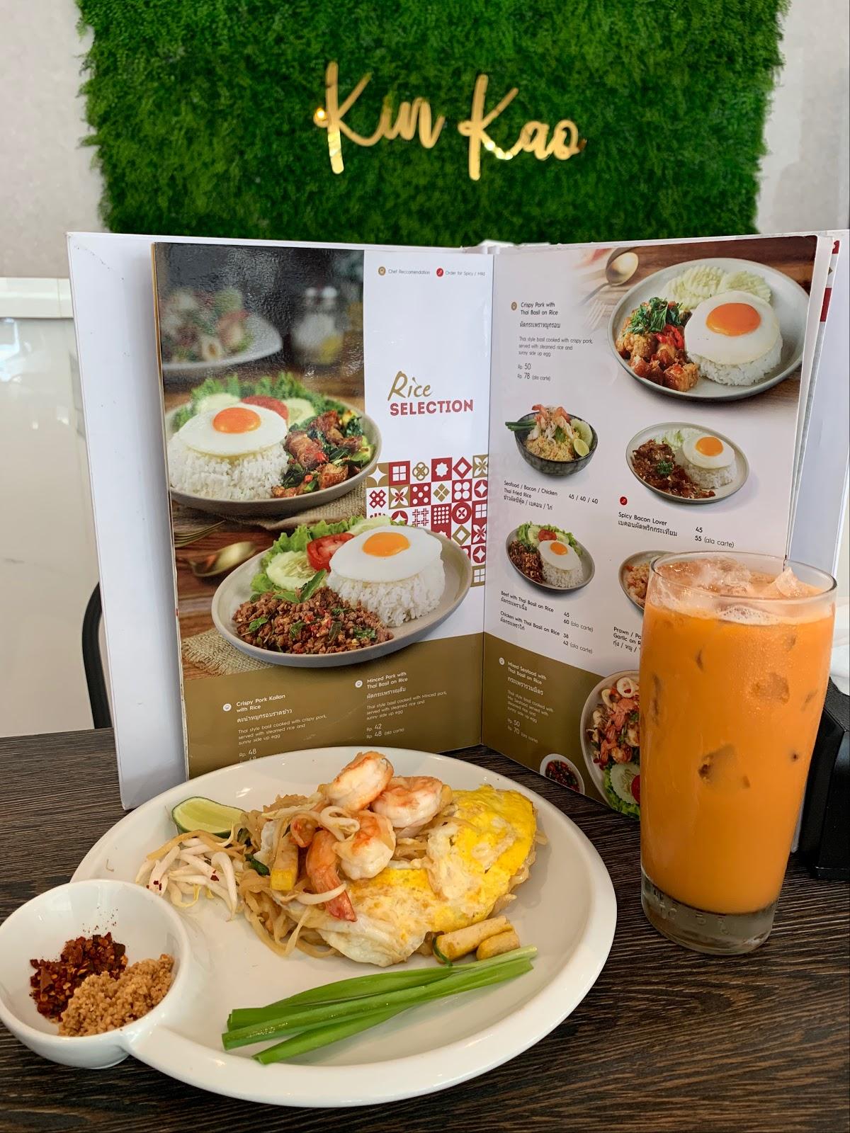 Menu at Kin Kao Plaza Graha Family restaurant, Surabaya