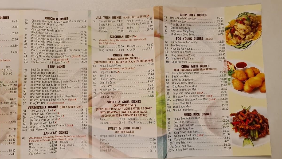 Menu at Hans restaurant, Rowley Regis