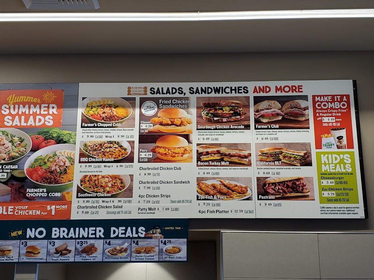 Menu at Farmer Boys restaurant, Fullerton, 663 S Placentia Ave