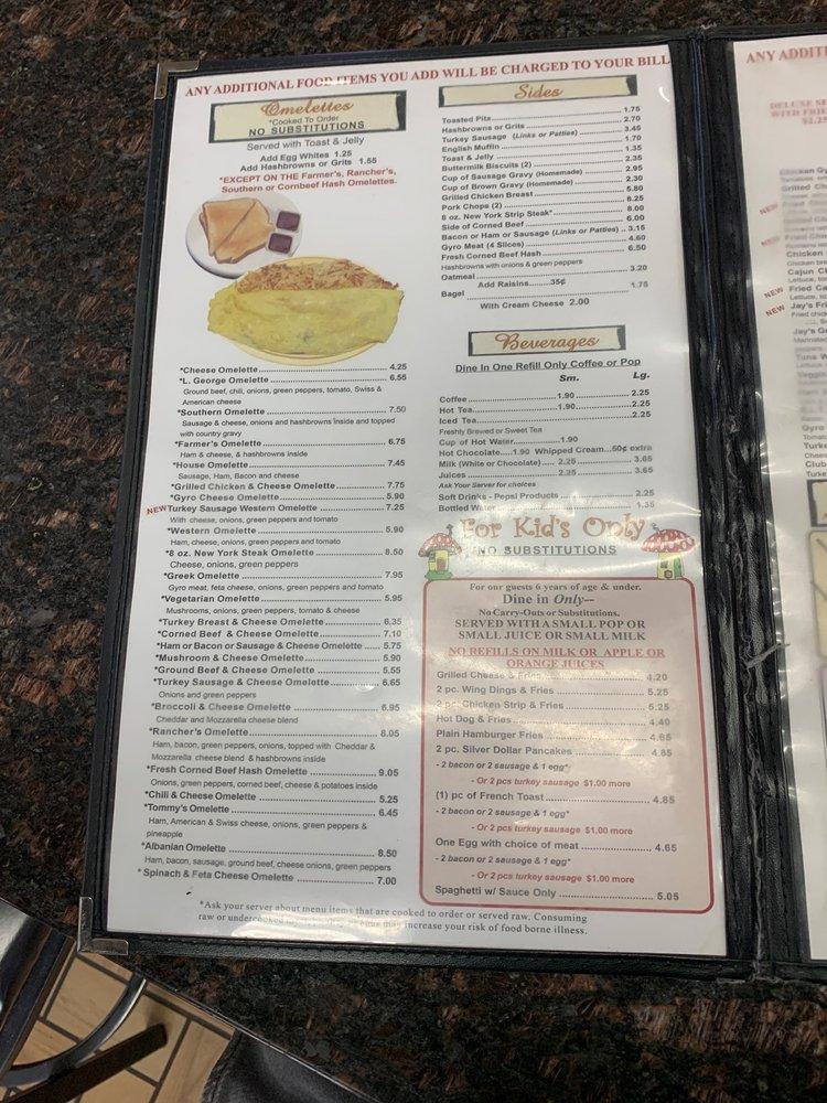 Menu at L George's Coney Island restaurant, Livonia, Grand River Ave