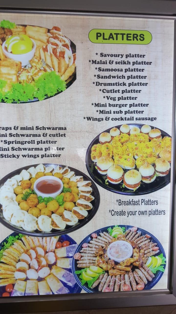 Menu at Al-Sameer's restaurant, Durban