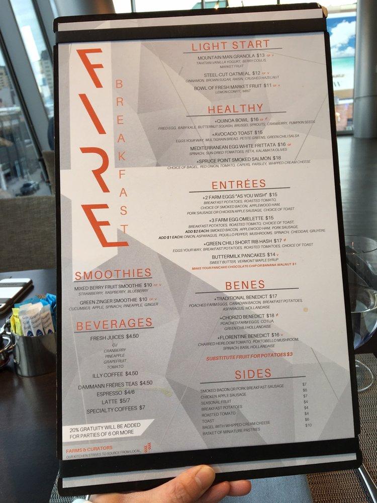 Menu at Fire Restaurant & Lounge, Denver