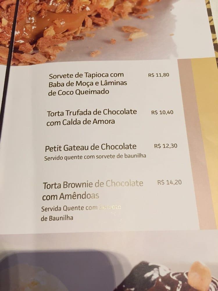 Menu em Badaró restaurante, São Paulo, Morumbi Shopping - Piso Lazer ...