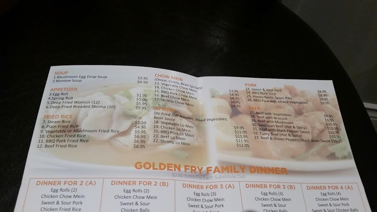 Menu at Golden Fry Chinese Restaurant, Rothesay
