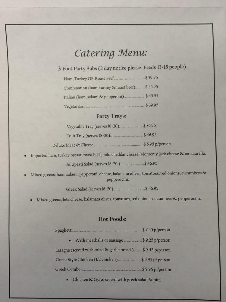 Menu at Gus's Subs & Pizza Place pizzeria, La Mesa