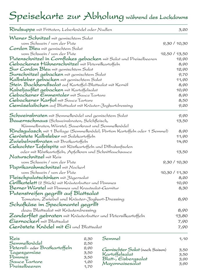 Speisekarte von Pizzeria Madre, Wien