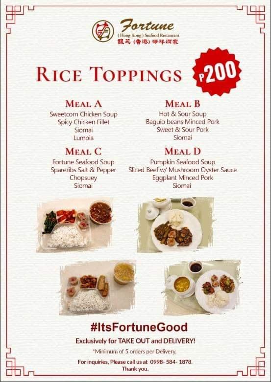 Carta de Fortune (Hongkong) Seafood Restaurant, Olongapo