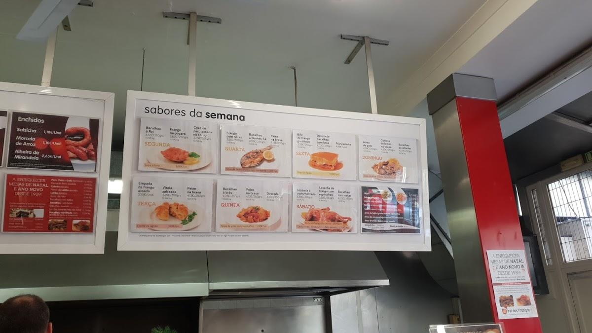 Menu em Rei dos Frangos restaurante, Leiria, R. Miguel Torga 134